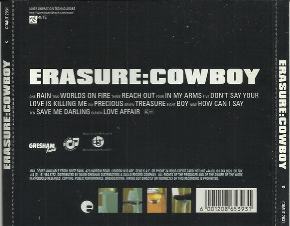Erasure - Cowboy – YourMusicFix
