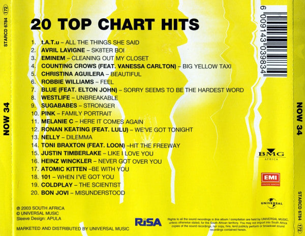 Various - Now That's What I Call Music 34 – YourMusicFix